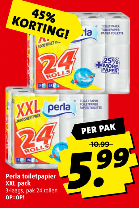 Perla toiletpapier folder aanbieding bij Boni - details