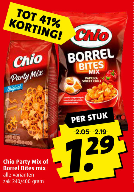 Chio borrelnootjes folder aanbieding bij Boni - details
