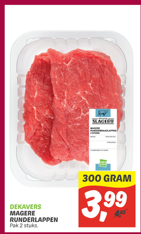 runderlap folder aanbieding bij Dekamarkt - details