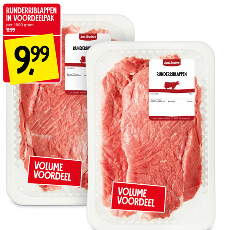 runderriblap folder aanbieding bij Jan Linders - details