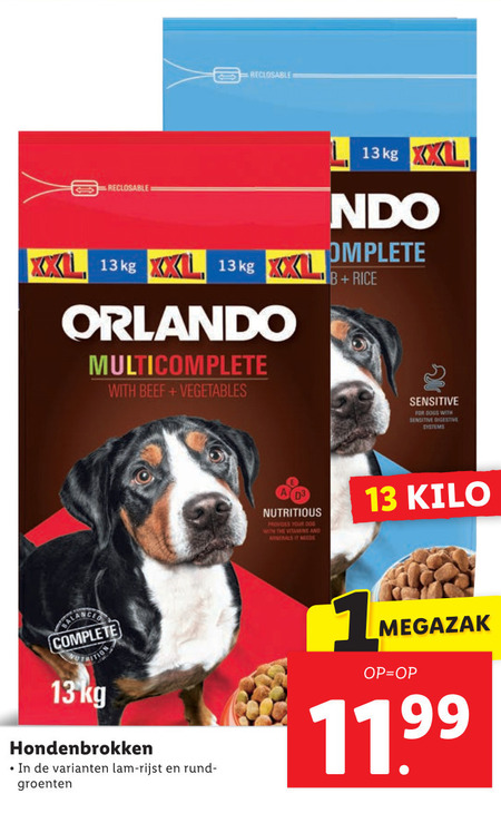 Orlando hondenvoer folder aanbieding bij Lidl - details