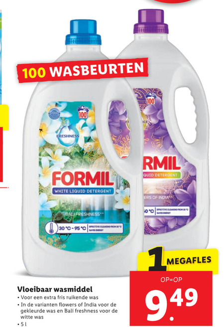 Formil wasmiddel folder aanbieding bij Lidl - details