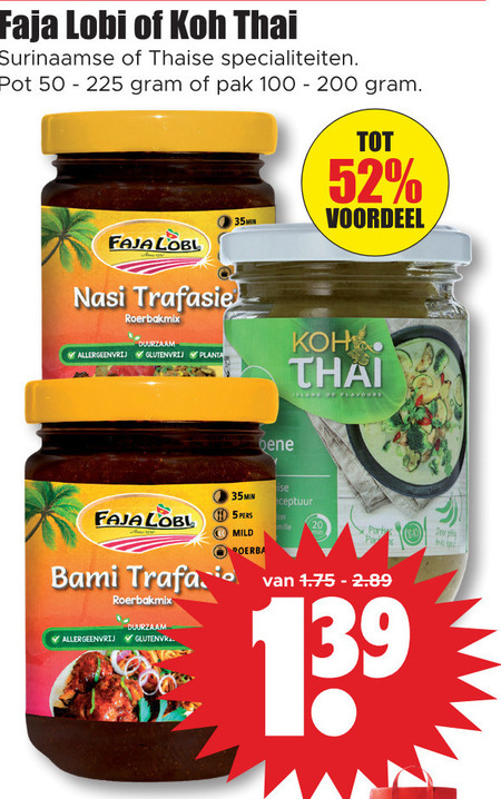 surinaamse maaltijd folder aanbieding bij Dirk - details