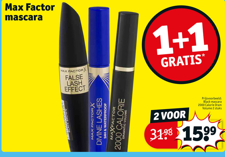 Max Factor mascara folder aanbieding bij Kruidvat - details