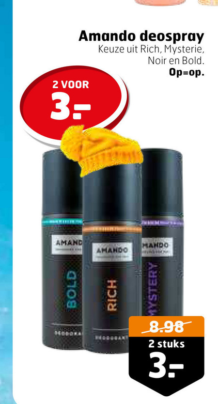 Amando deodorant folder aanbieding bij Trekpleister - details
