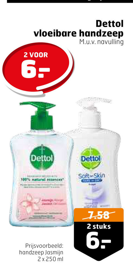 Dettol handzeep folder aanbieding bij Trekpleister - details