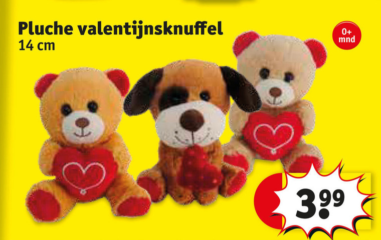 valentijnsdag, pluche en knuffels folder aanbieding bij Kruidvat - details