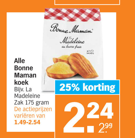 Bonne Maman biscuits folder aanbieding bij Albert Heijn - details