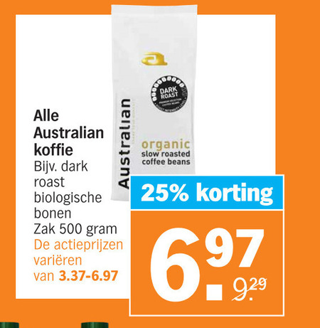 Australian koffiecups, koffie folder aanbieding bij Albert Heijn - details