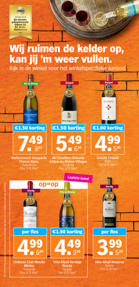 rose, rode wijn folder aanbieding bij Albert Heijn - details