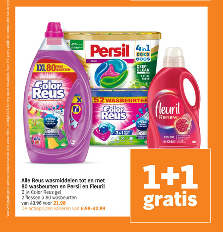 Color Reus wasmiddel folder aanbieding bij Albert Heijn - details
