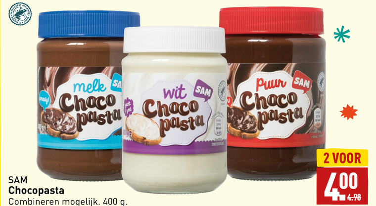 chocoladepasta folder aanbieding bij Aldi - details