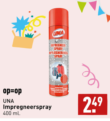 Una impregneer spray folder aanbieding bij Aldi - details
