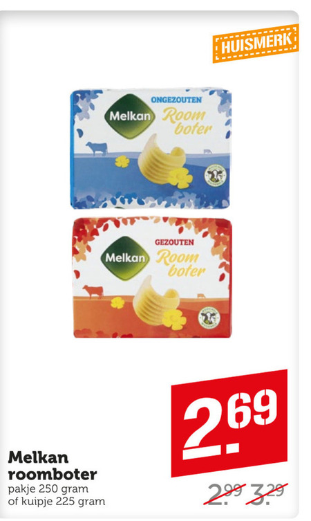Melkan roomboter folder aanbieding bij Coop - details
