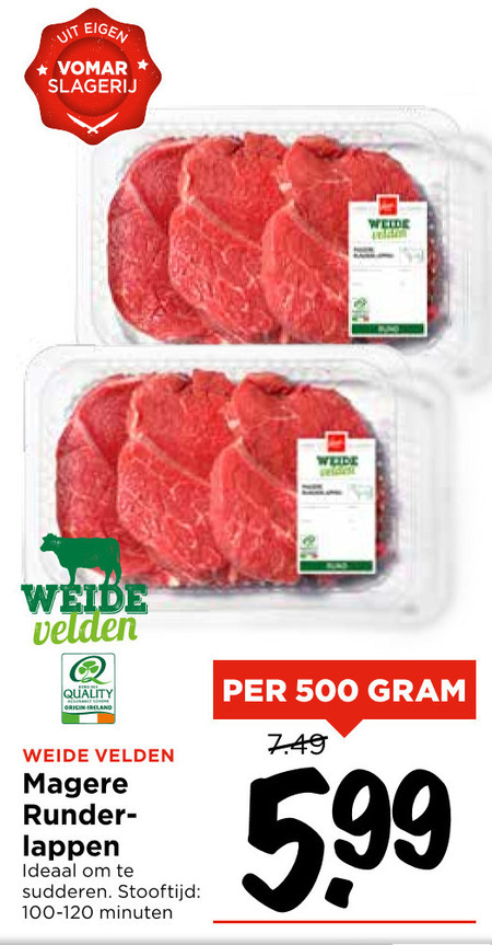 runderlap folder aanbieding bij Vomar - details