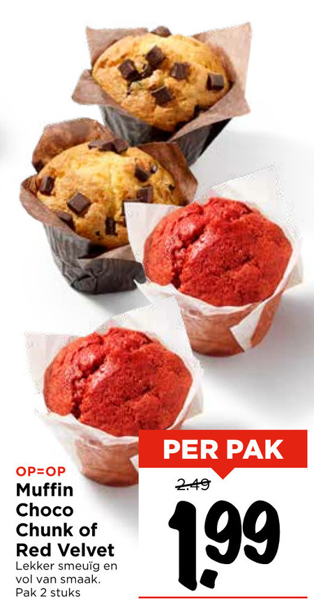 muffins folder aanbieding bij Vomar - details