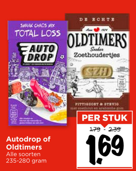 Oldtimers drop, snoep folder aanbieding bij Vomar - details