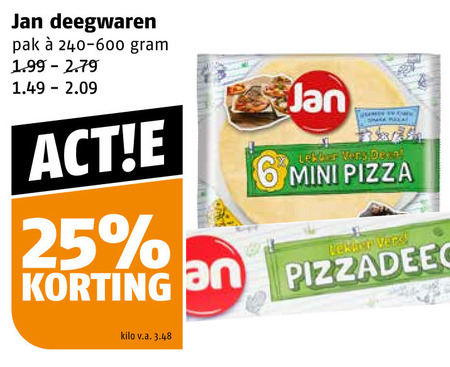 Jan vers deeg, pizzadeeg folder aanbieding bij Poiesz - details