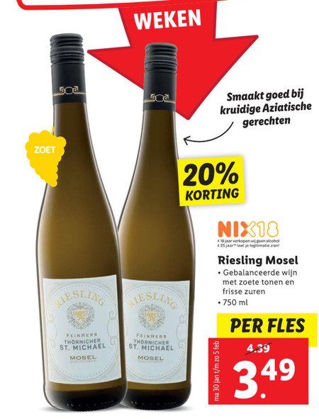 witte wijn folder aanbieding bij Lidl - details