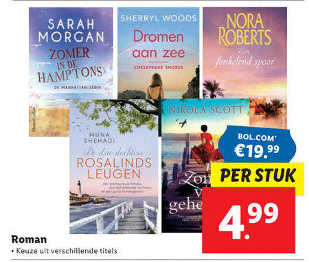 roman, thriller folder aanbieding bij Lidl - details