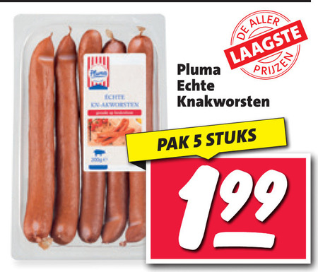 Pluma knakworst folder aanbieding bij Nettorama - details