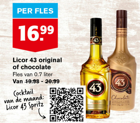 Licor 43 likeur folder aanbieding bij Hoogvliet - details