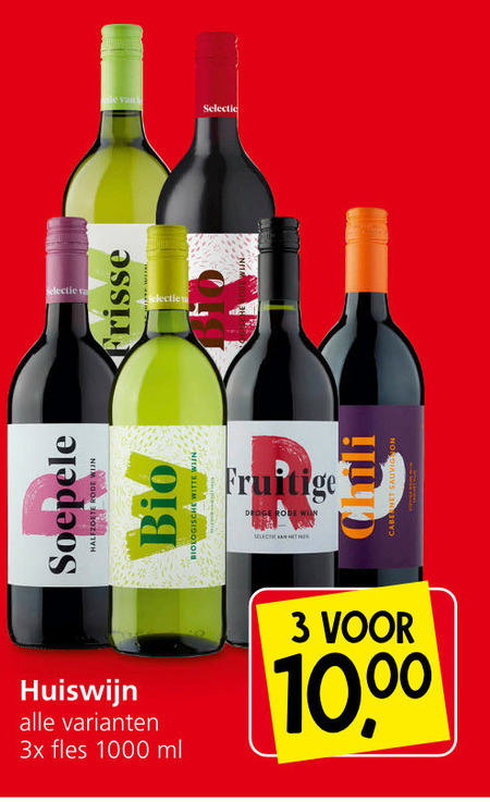 rode wijn, witte wijn folder aanbieding bij Jan Linders - details