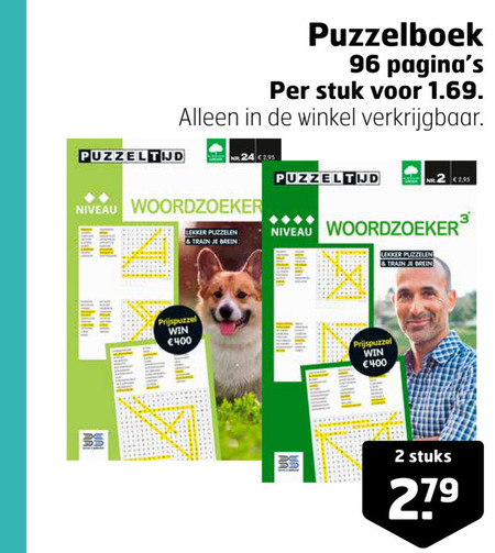 puzzelboek folder aanbieding bij Trekpleister - details