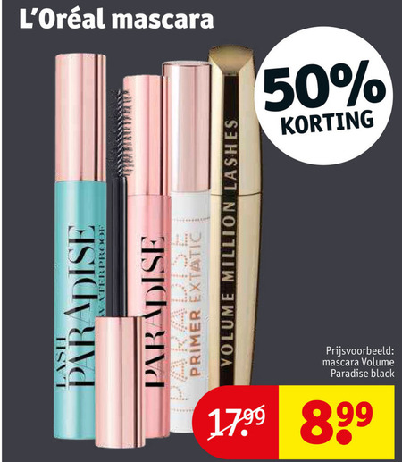 L Oreal mascara folder aanbieding bij Kruidvat - details