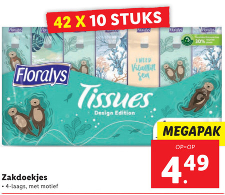Floralys zakdoek folder aanbieding bij Lidl - details