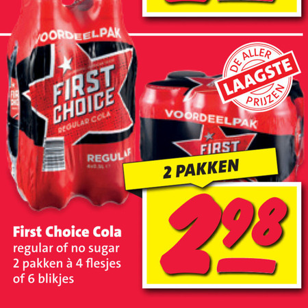First Choice cola folder aanbieding bij Nettorama - details