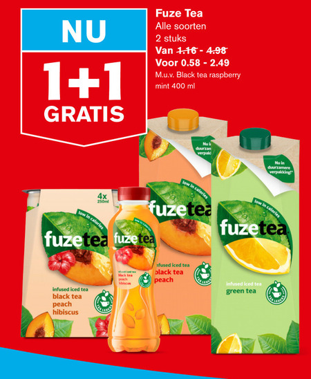 Fuze Tea ice tea folder aanbieding bij Hoogvliet - details