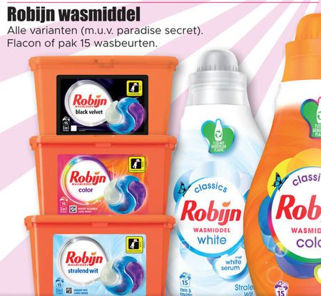 Robijn wasmiddel folder aanbieding bij Dirk - details
