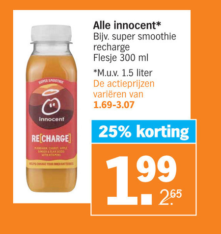 Innocent vruchtensap, fruitsmoothie folder aanbieding bij Albert Heijn ...