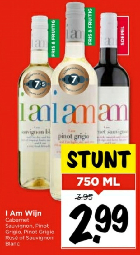 rode wijn, witte wijn folder aanbieding bij Vomar - details