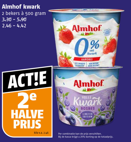 Almhof kwark folder aanbieding bij Poiesz - details