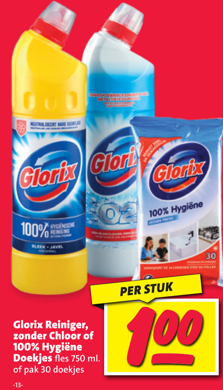 Glorix bleekmiddel, toiletreiniger folder aanbieding bij Nettorama ...