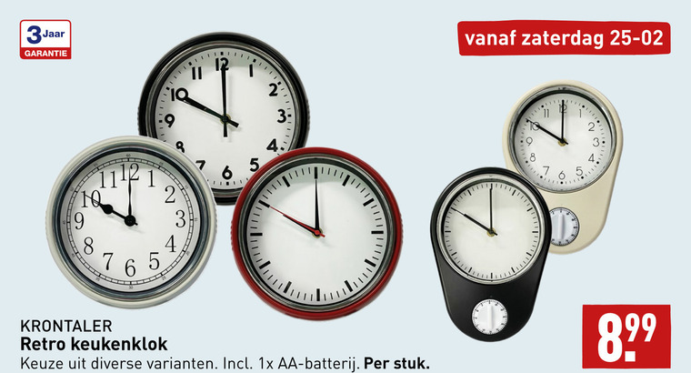wandklok folder aanbieding bij Aldi - details
