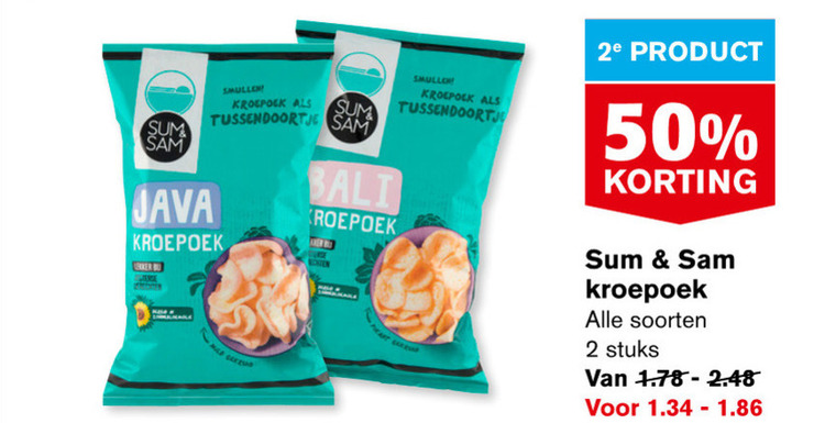 Sum and Sam kroepoek folder aanbieding bij Hoogvliet - details