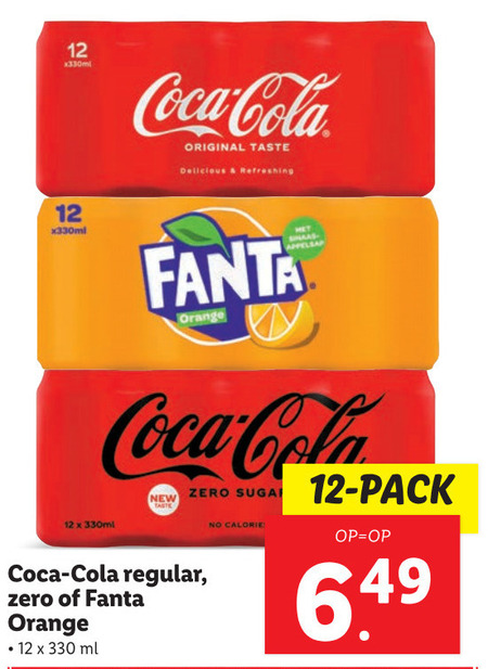 Coca-Cola cola, frisdrank folder aanbieding bij Lidl - details