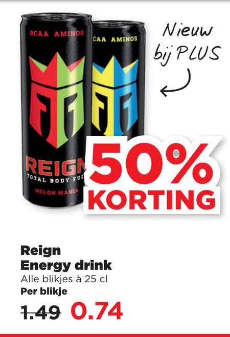 energiedrank folder aanbieding bij Plus - details