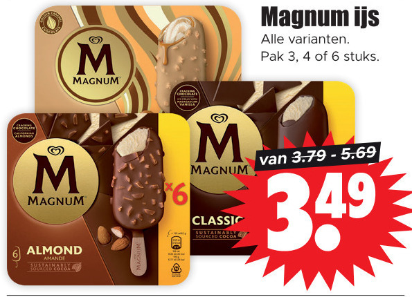 Magnum ijslollies folder aanbieding bij Dirk - details