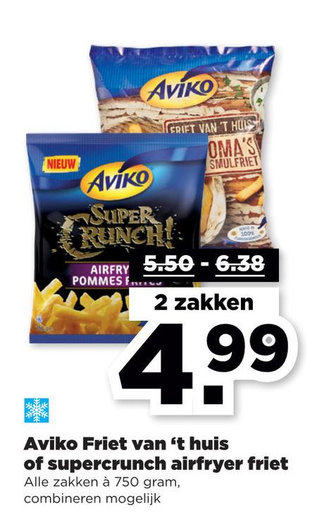 Aviko patat folder aanbieding bij Plus - details