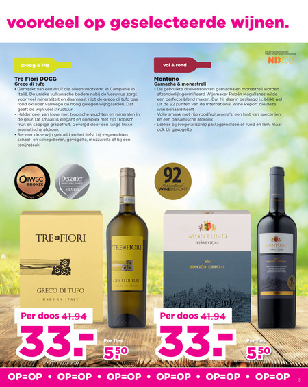 witte wijn, rode wijn folder aanbieding bij Plus - details