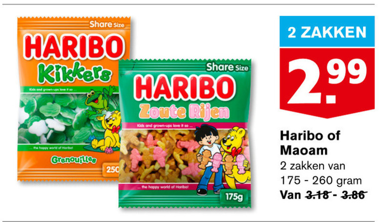 Haribo snoep folder aanbieding bij Hoogvliet - details