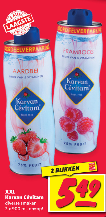 Karvan Cevitam limonadesiroop folder aanbieding bij Nettorama - details