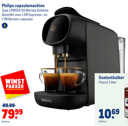 Philips nespresso apparaat folder aanbieding bij Makro - details