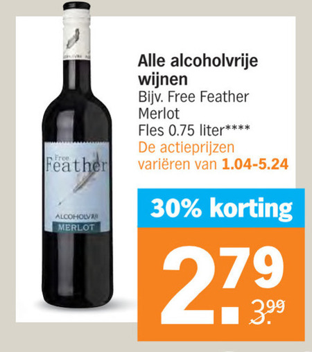 alcoholvrije wijn folder aanbieding bij Albert Heijn - details
