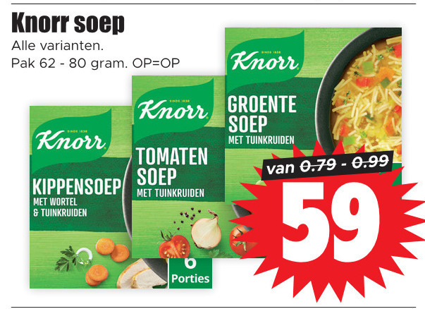 Knorr soep folder aanbieding bij Dirk - details