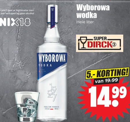Wyberowa wodka folder aanbieding bij Dirk - details